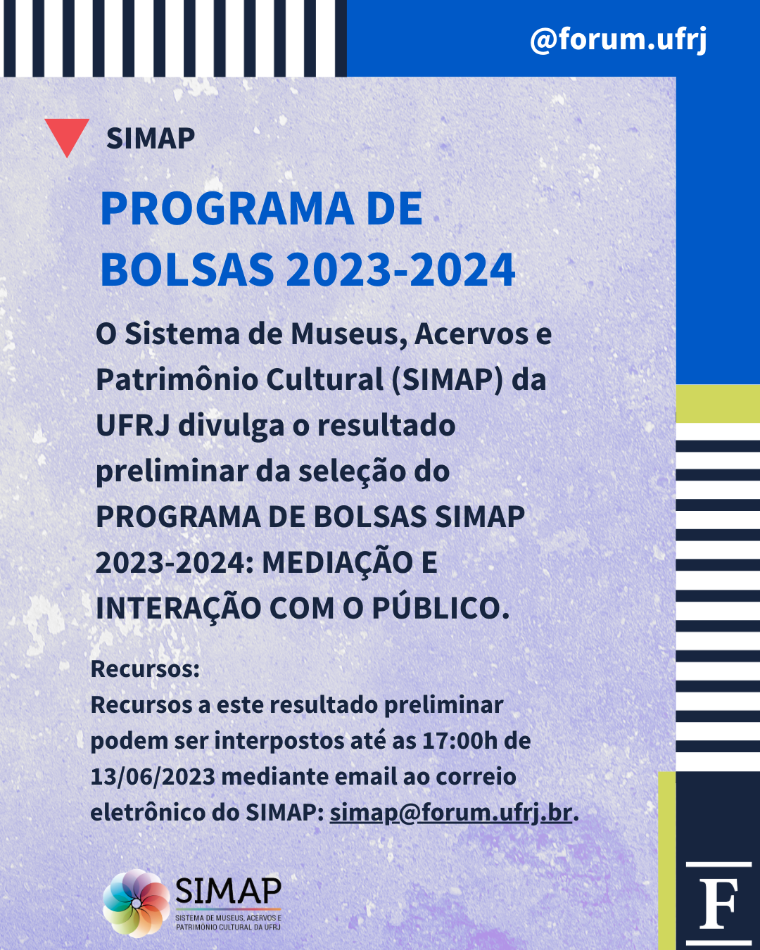 RESULTADO PRELIMINAR DA SELEÇÃO DO PROGRAMA DE BOLSAS SIMAP 2023-2024 ...